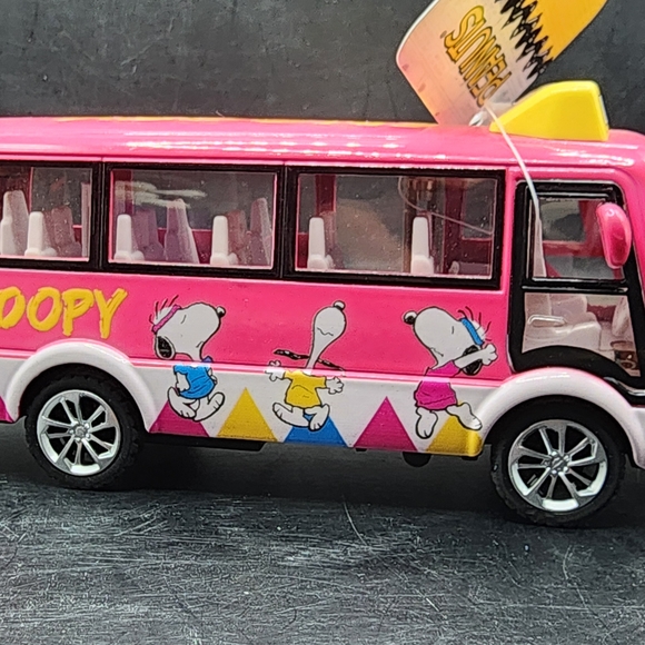 Peanuts | Toys | Peanuts Pink And Yellow Toy Bus | Poshmark
